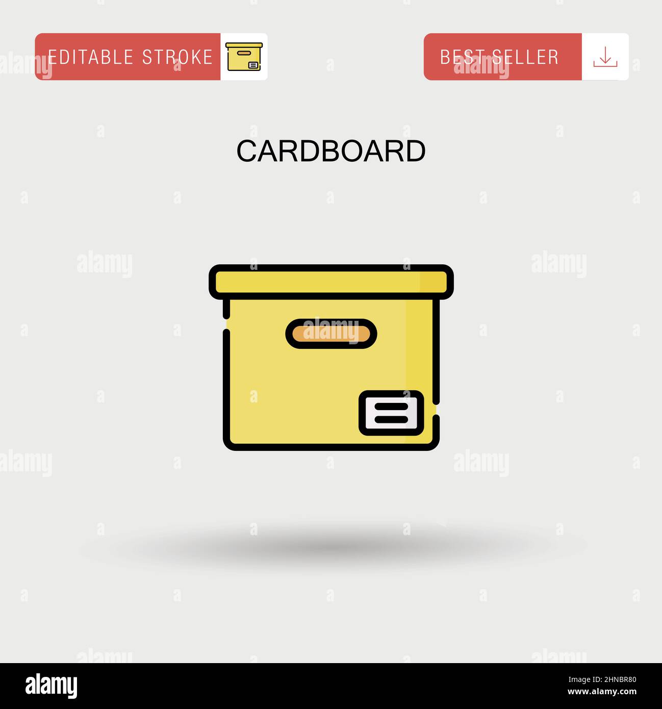 Cardboard Simple vector icon Stock Vector Image & Art - Alamy