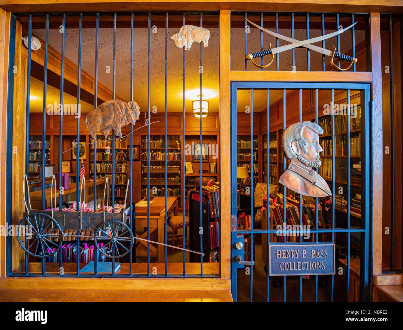 Oklahoma FEB 9, 2022 - Interior view of the Western History Collection ...