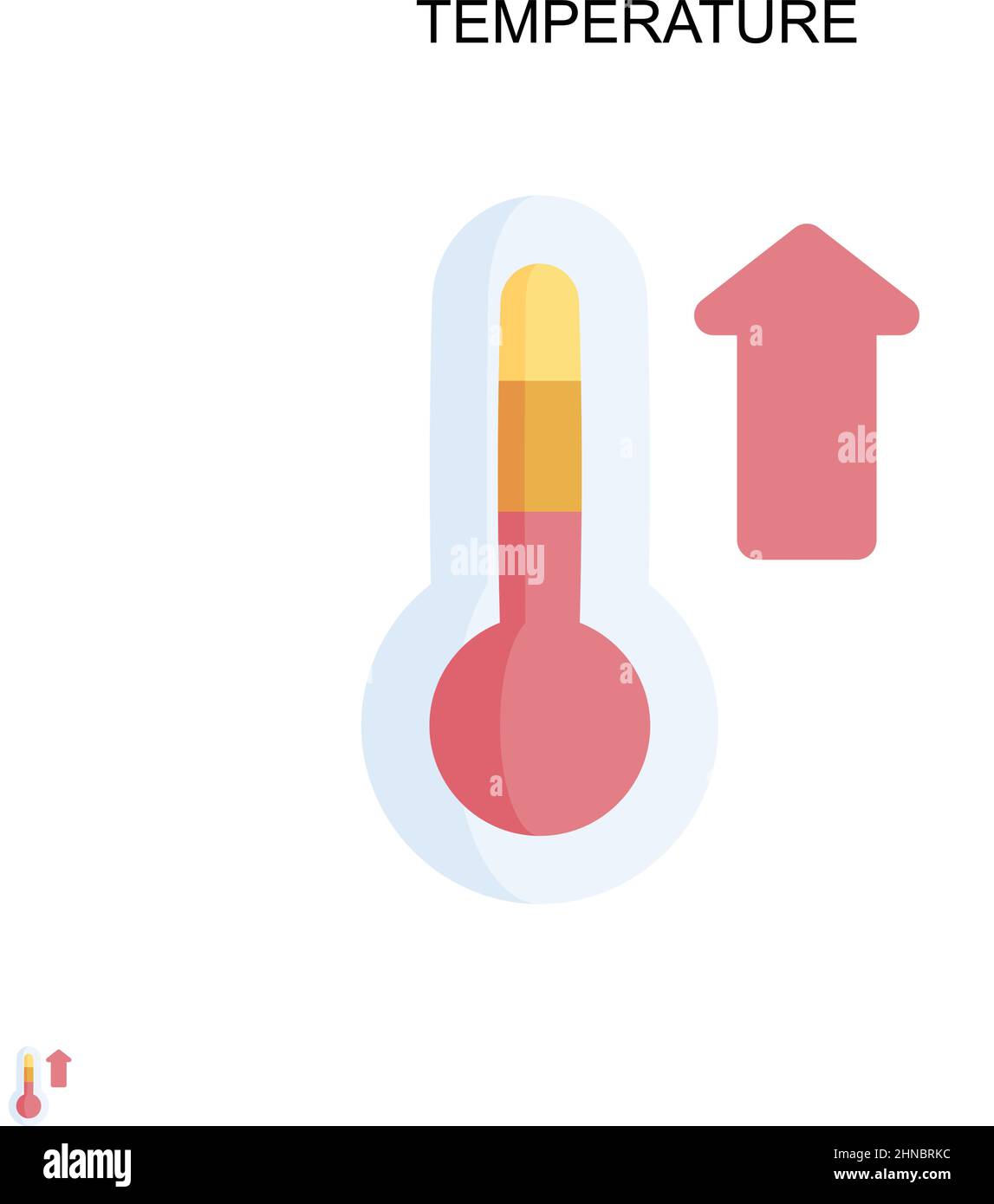 Temperature Simple vector icon. Illustration symbol design template for ...