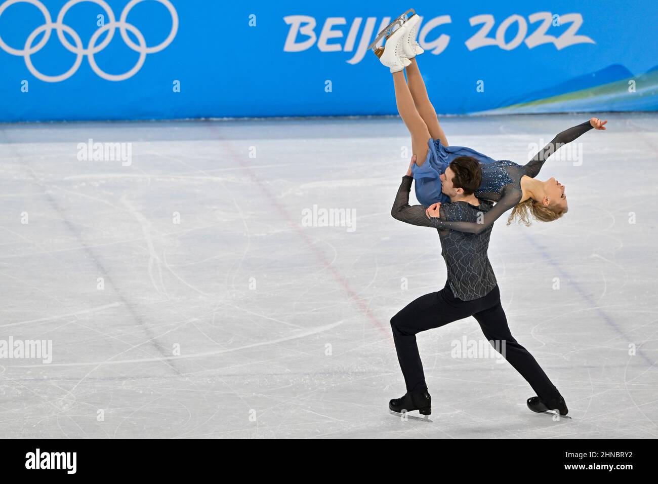 BEIJING, CHINA - FEBRUARY 14: Juulia Turkkila and Matthias Versluis of ...