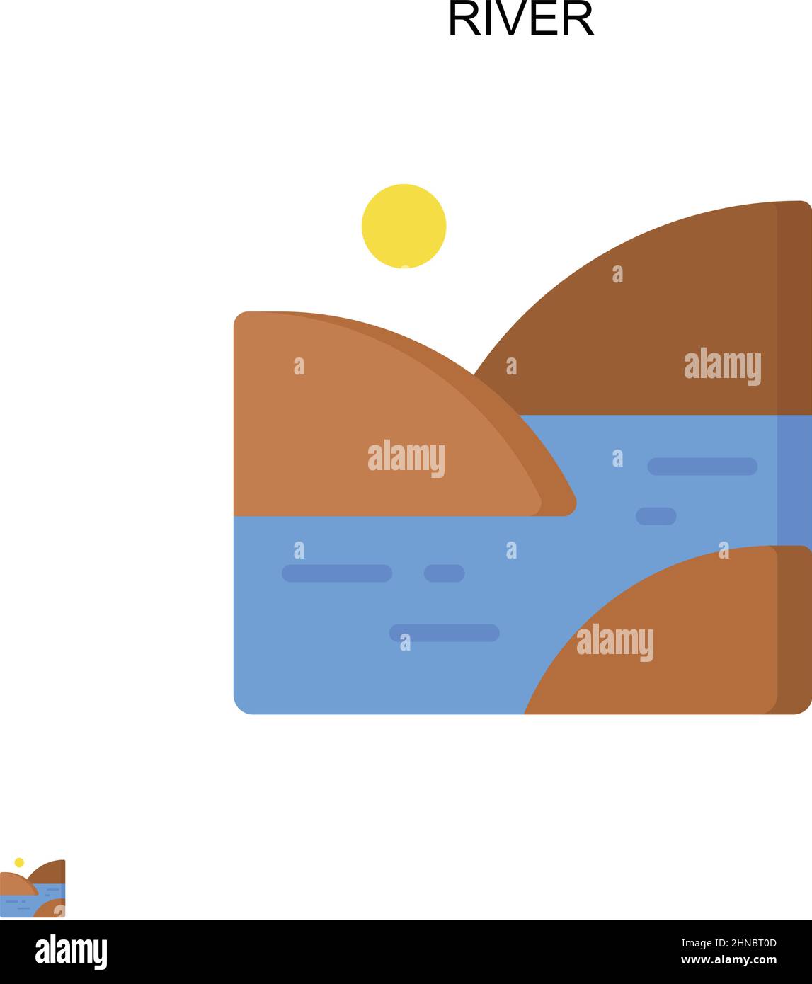 River Simple vector icon. Illustration symbol design template for web ...