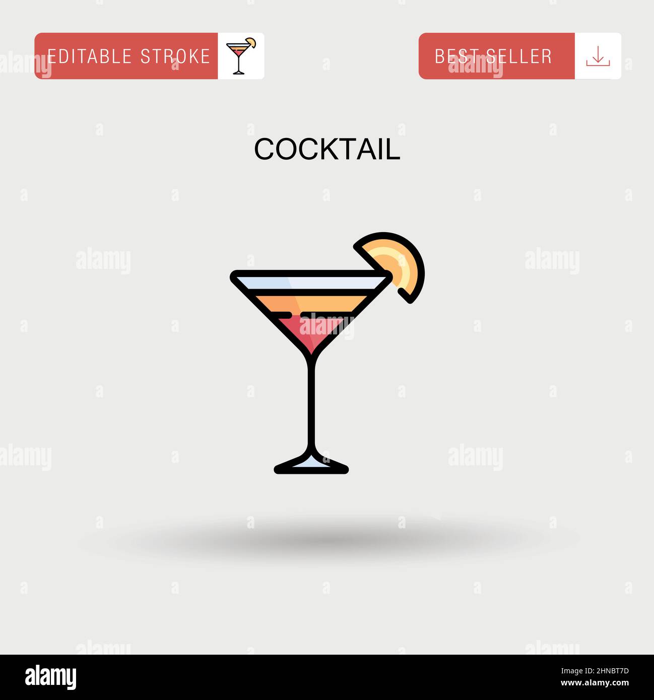 Cocktail Simple vector icon Stock Vector Image & Art - Alamy