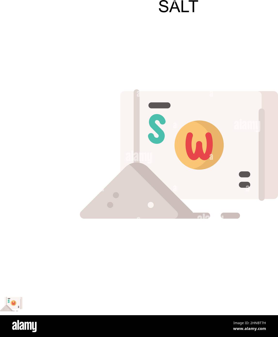 Salt Simple vector icon. Illustration symbol design template for web ...