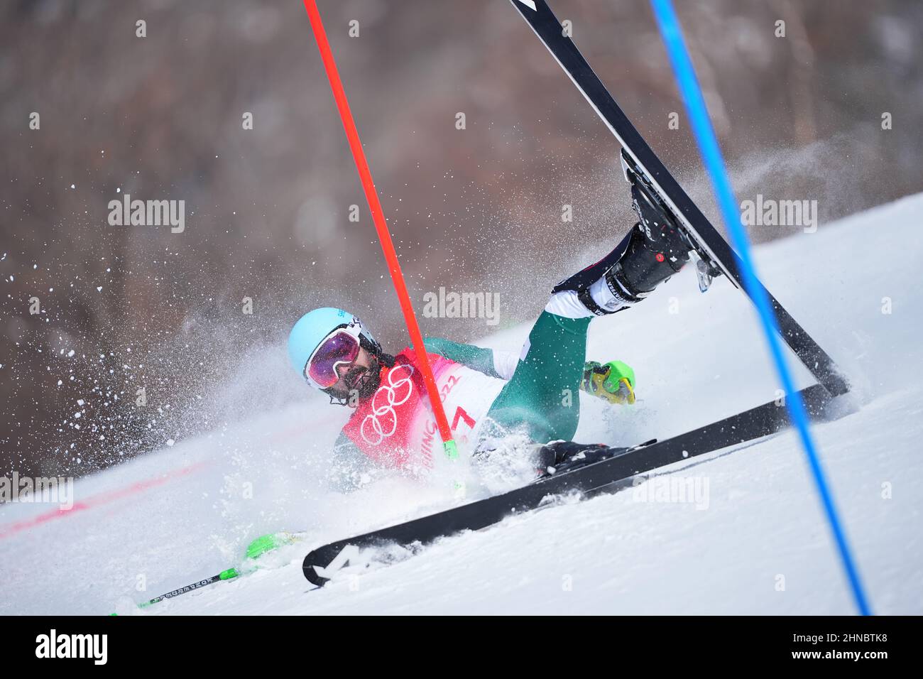 Yanqing, China. 16th Feb, 2022. Olympics, Alpine skiing, slalom, men ...