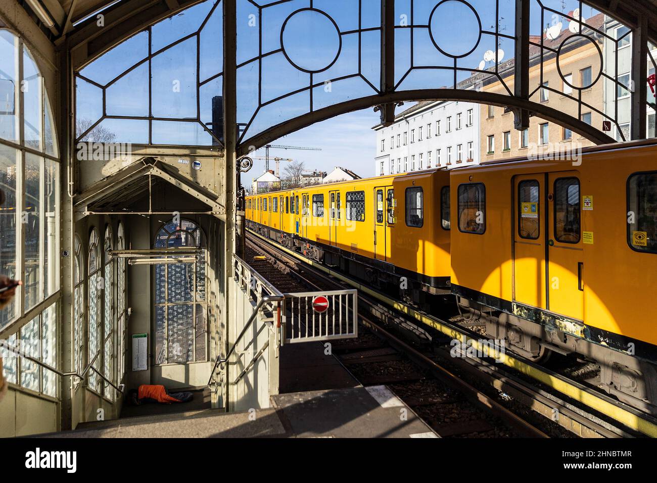 Berlin, Germany. 14th Feb, 2022. A subway train goes to the subway ...