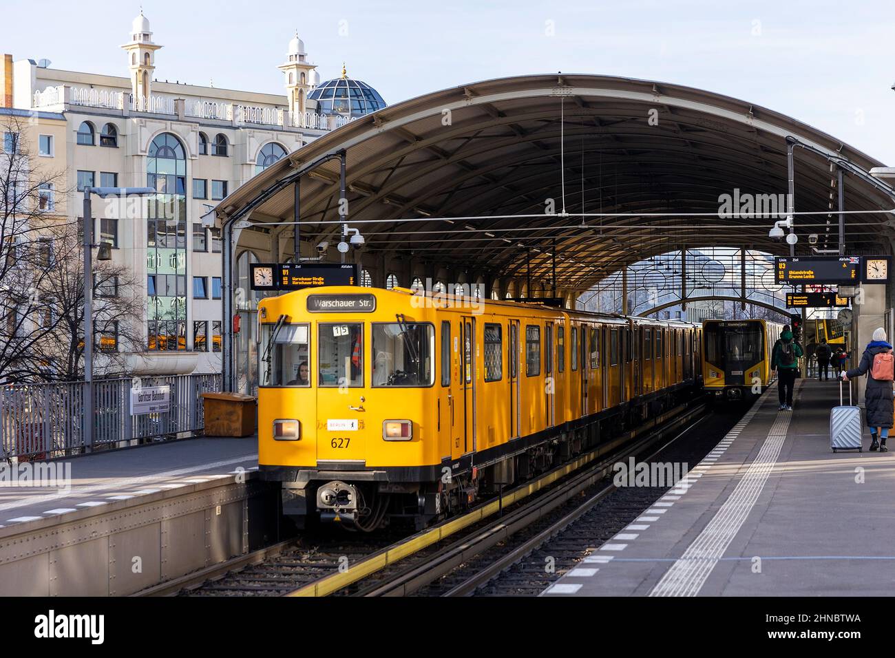 Berlin, Germany. 14th Feb, 2022. A subway train goes to the subway ...