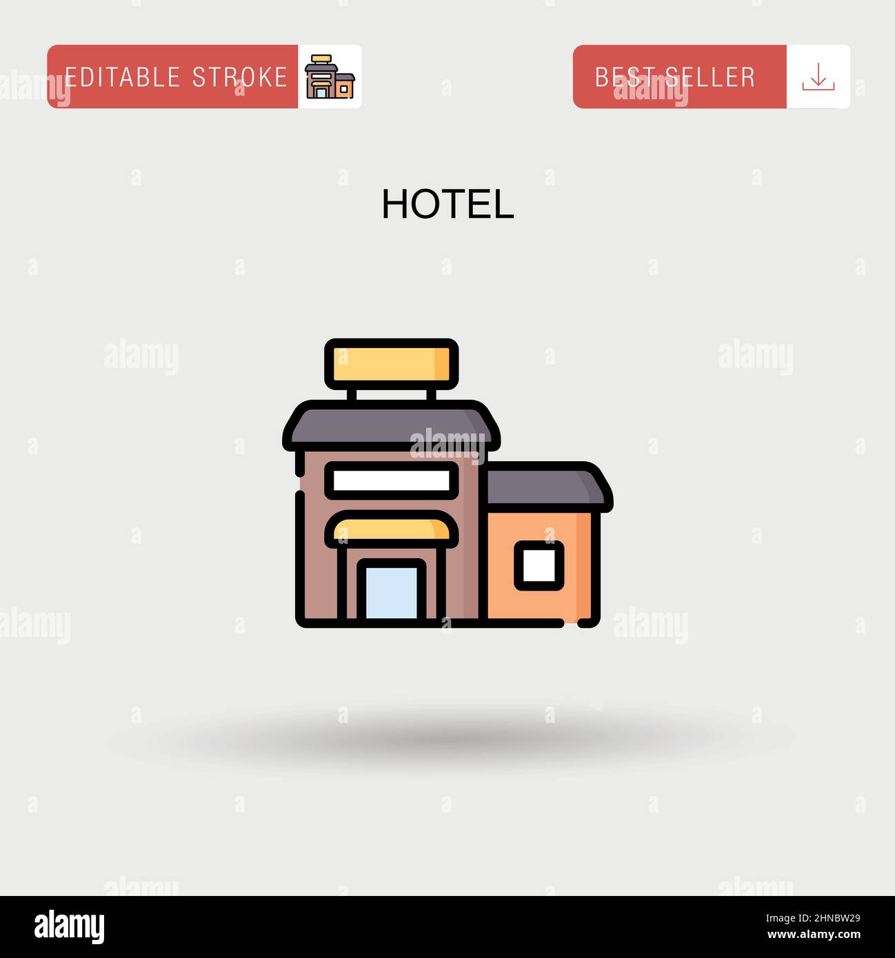Hotel Simple vector icon Stock Vector Image & Art - Alamy