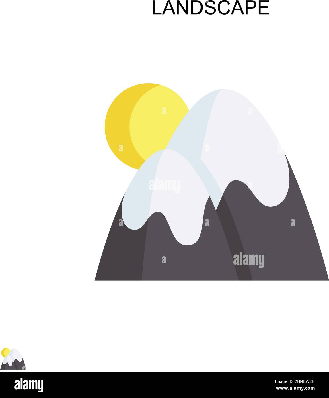 Landscape Simple vector icon. Illustration symbol design template for ...