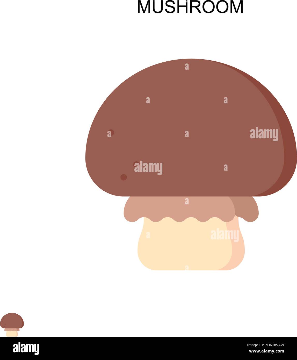 Mushroom Simple vector icon. Illustration symbol design template for ...