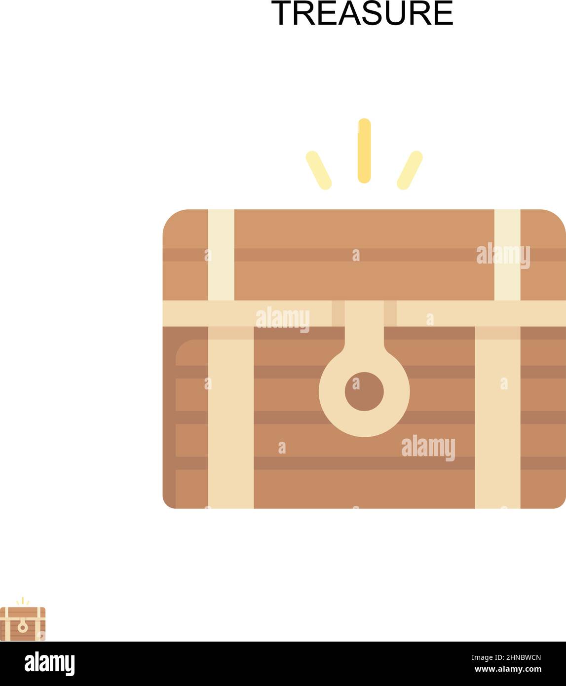 Treasure Simple vector icon. Illustration symbol design template for ...