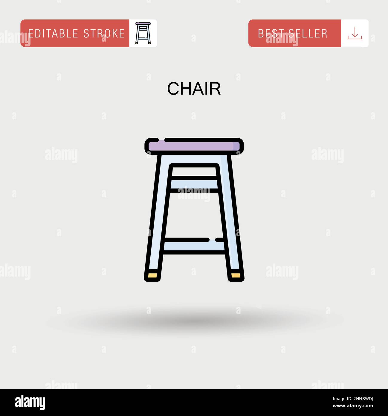 Chair Simple vector icon Stock Vector Image & Art - Alamy