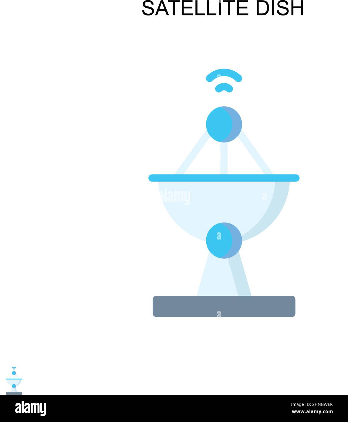 Satellite dish Simple vector icon. Illustration symbol design template ...