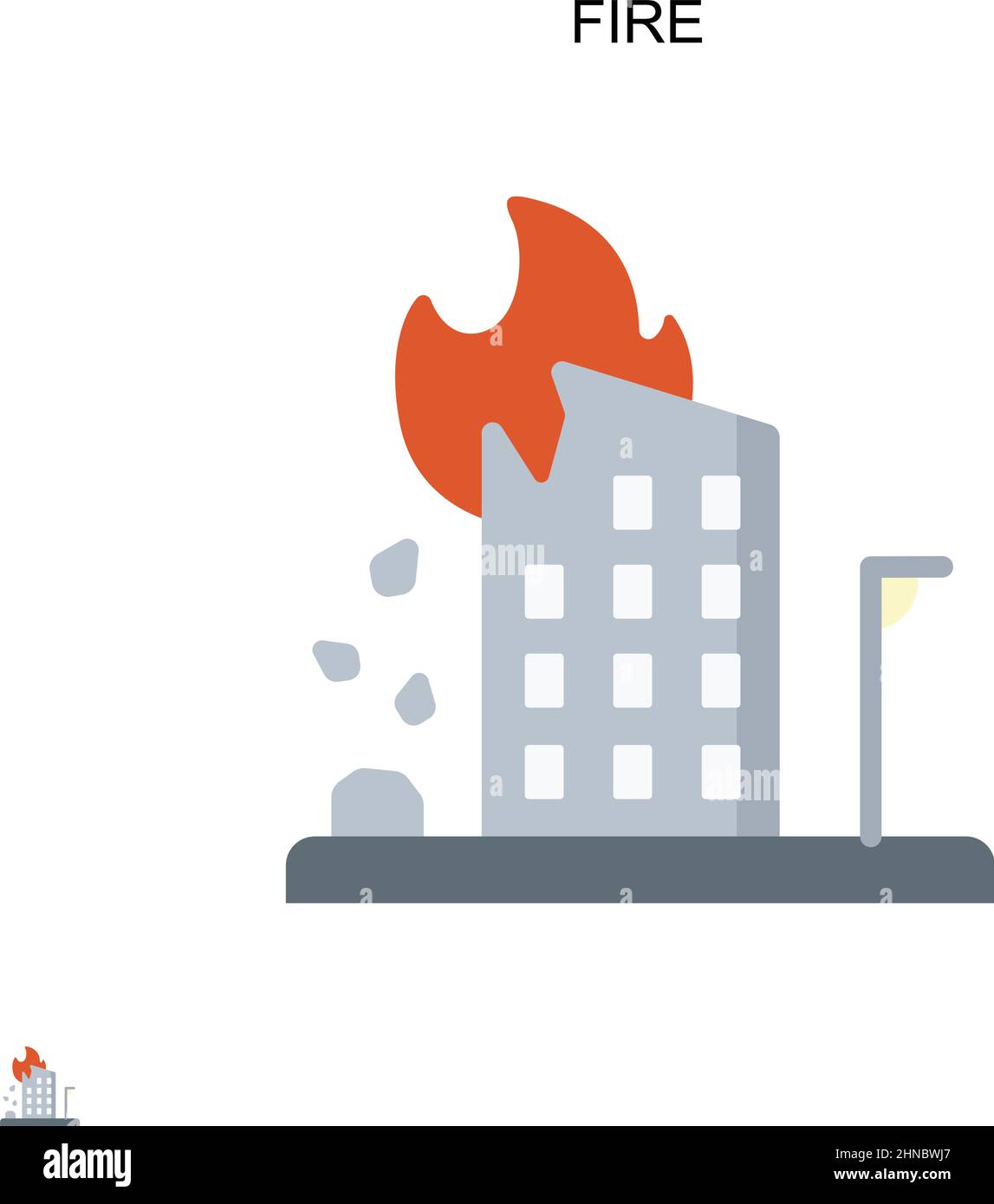 Fire Simple vector icon. Illustration symbol design template for web ...