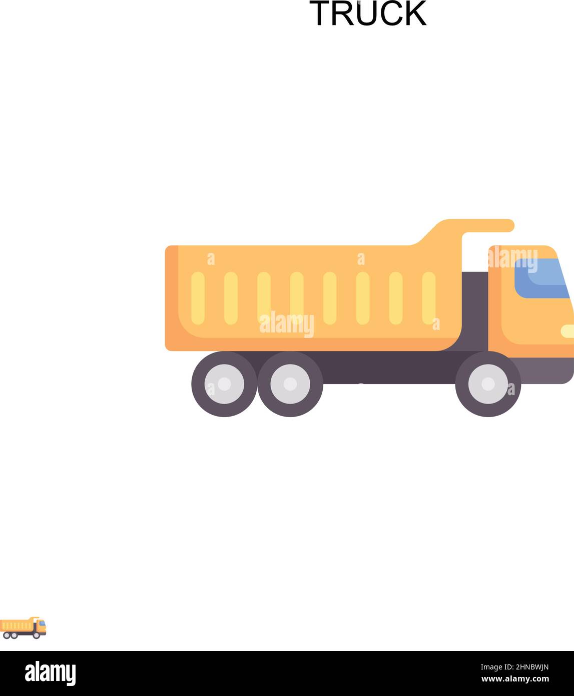 Truck Simple vector icon. Illustration symbol design template for web ...