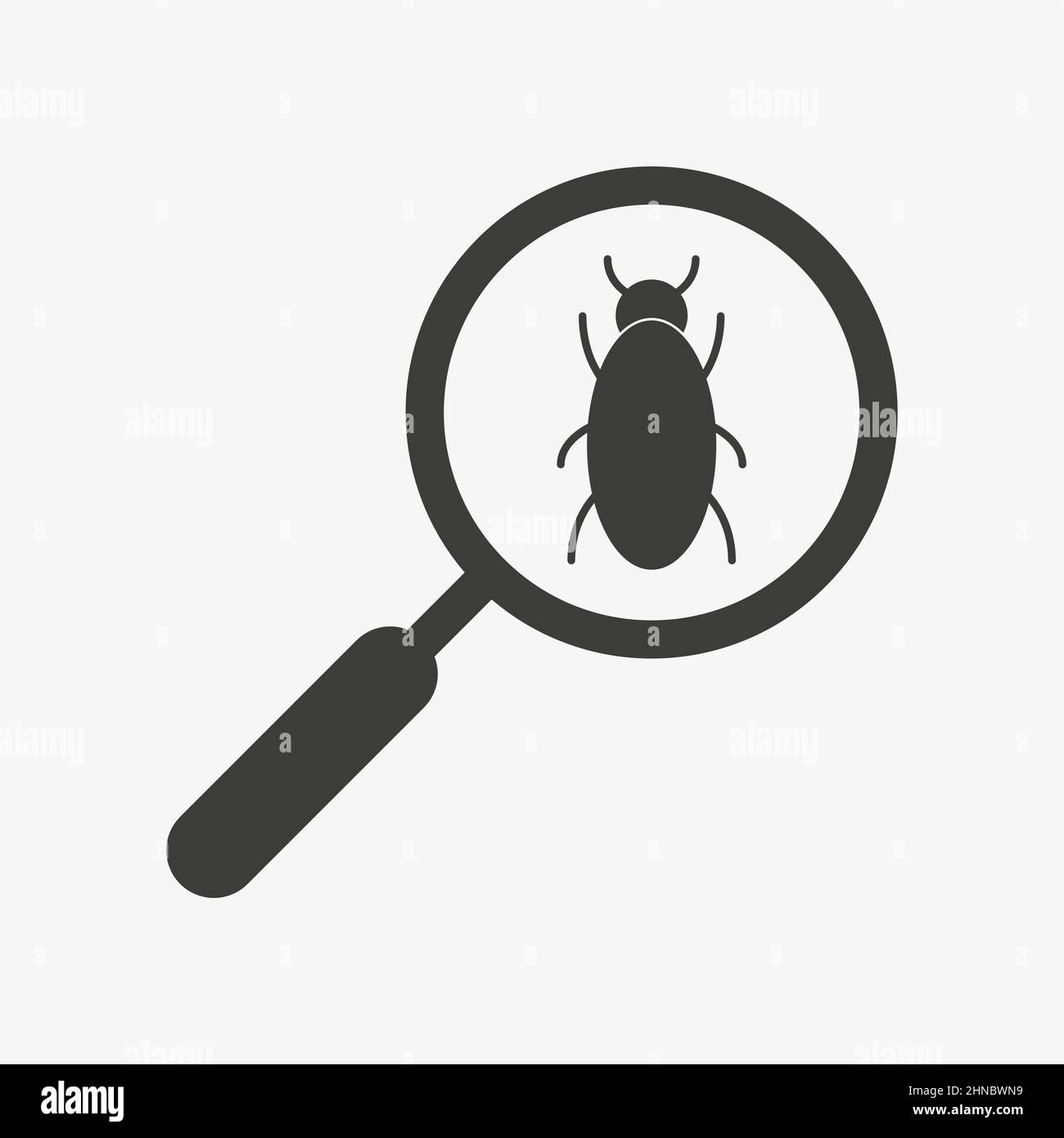 Magnifying virus icon outline Cut Out Stock Images & Pictures - Alamy
