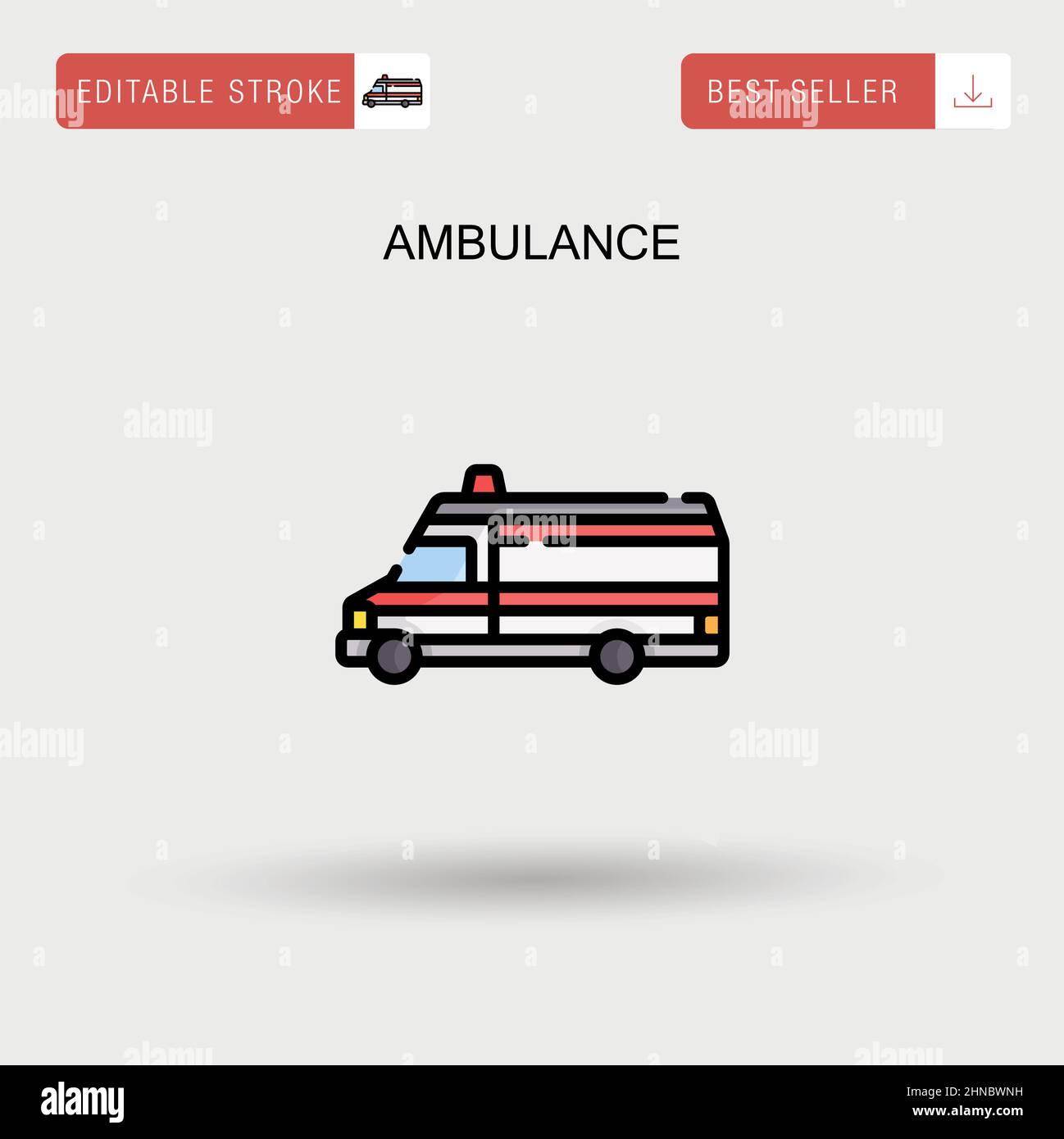 Ambulance Simple vector icon Stock Vector Image & Art - Alamy