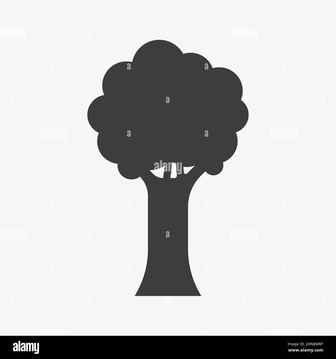 Tree vector icon isolated on white background Stock Vector Image & Art ...