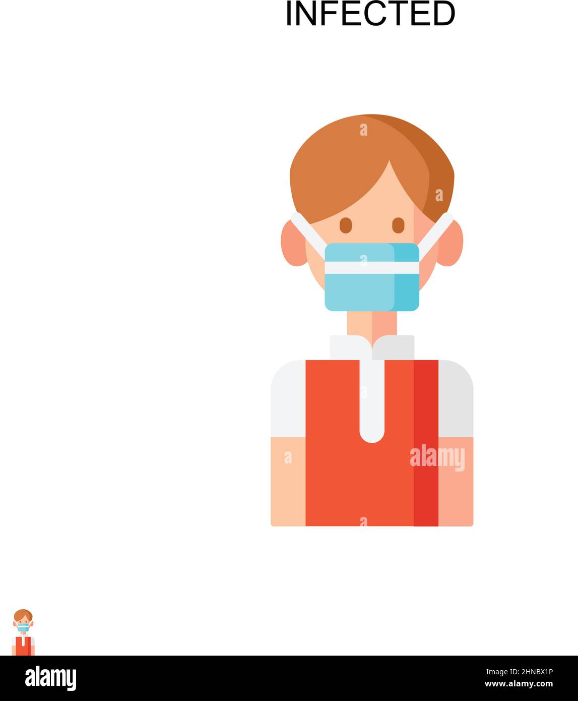 Infected Simple vector icon. Illustration symbol design template for ...