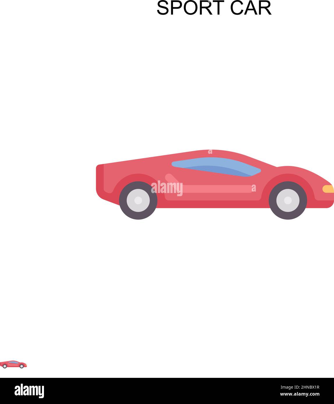 Sport car Simple vector icon. Illustration symbol design template for ...