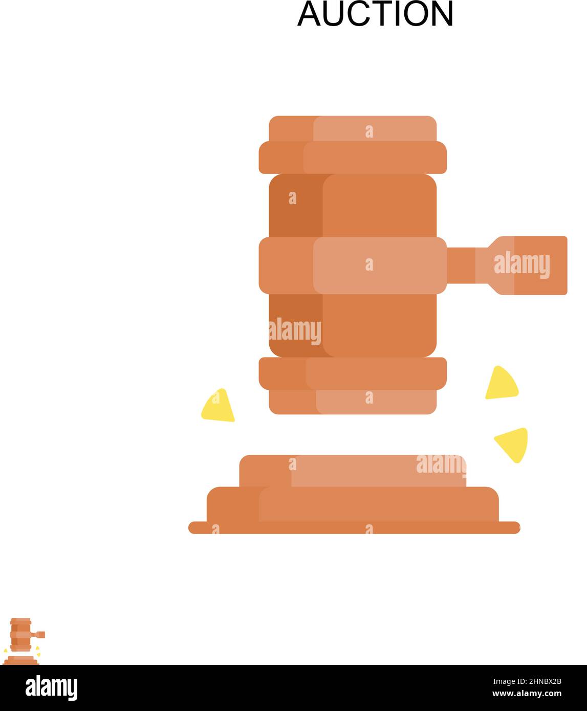 Auction Simple vector icon. Illustration symbol design template for web ...