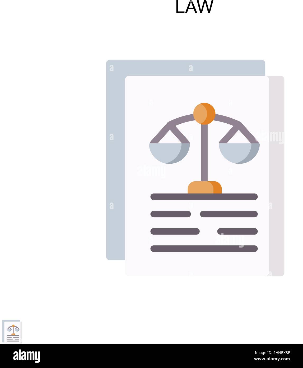Law Simple vector icon. Illustration symbol design template for web ...