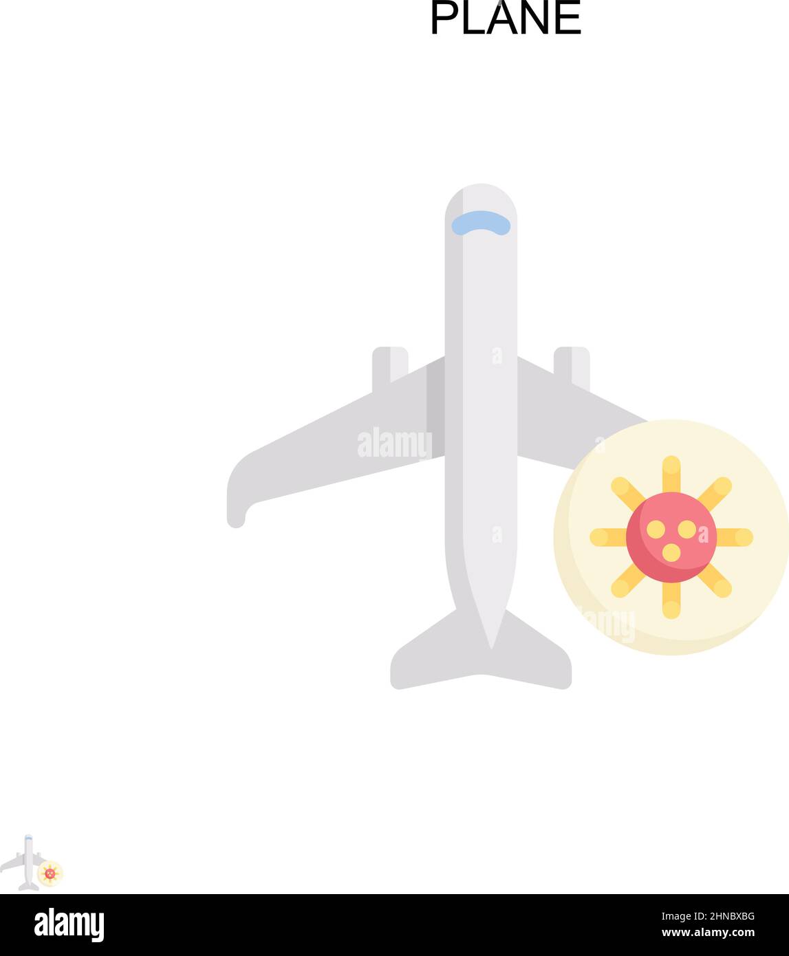 Plane Simple vector icon. Illustration symbol design template for web ...