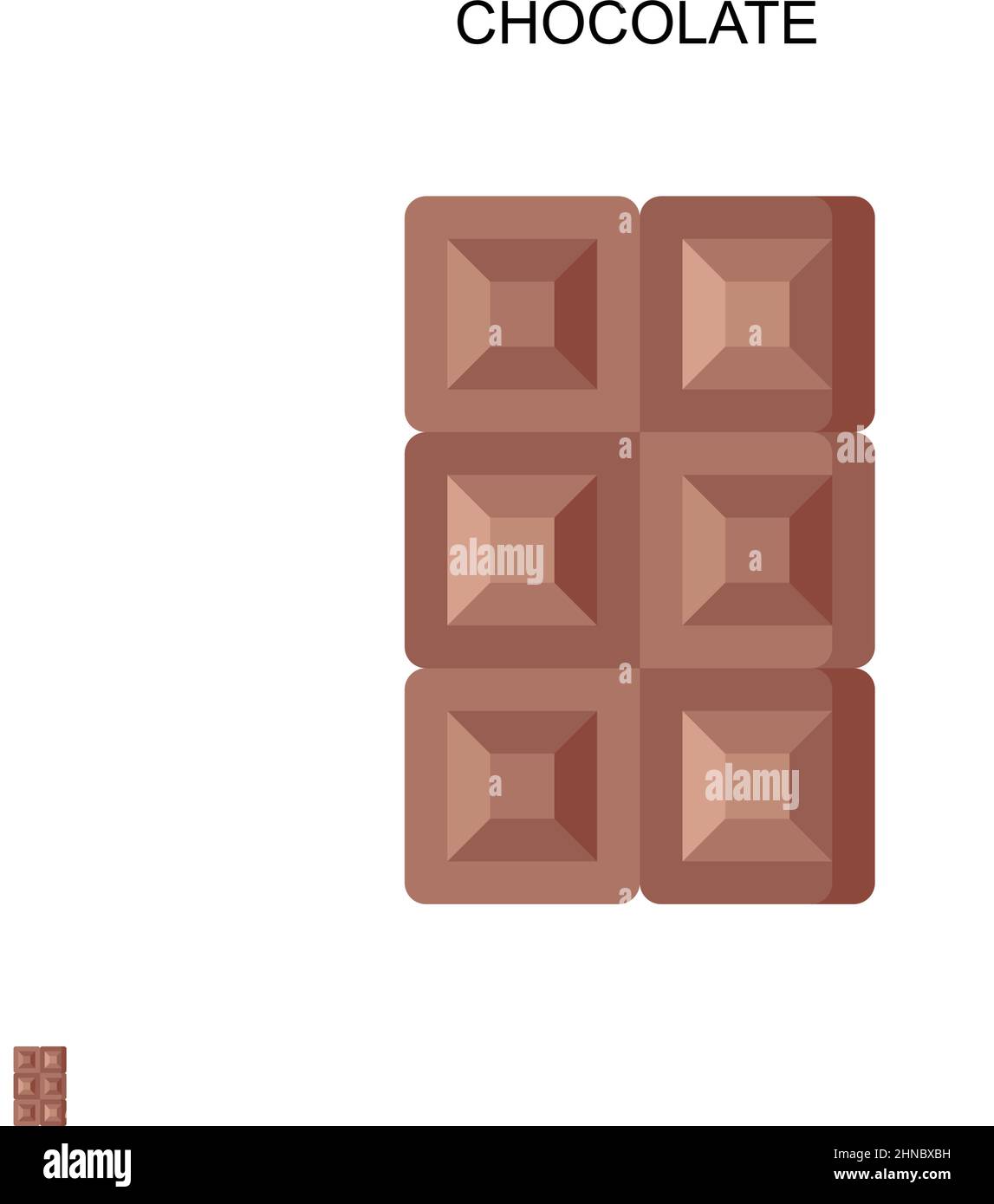 Chocolate Simple vector icon. Illustration symbol design template for ...