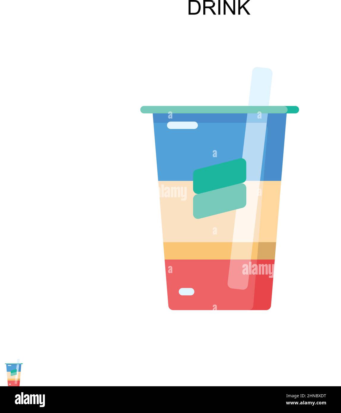 Drink Simple vector icon. Illustration symbol design template for web ...