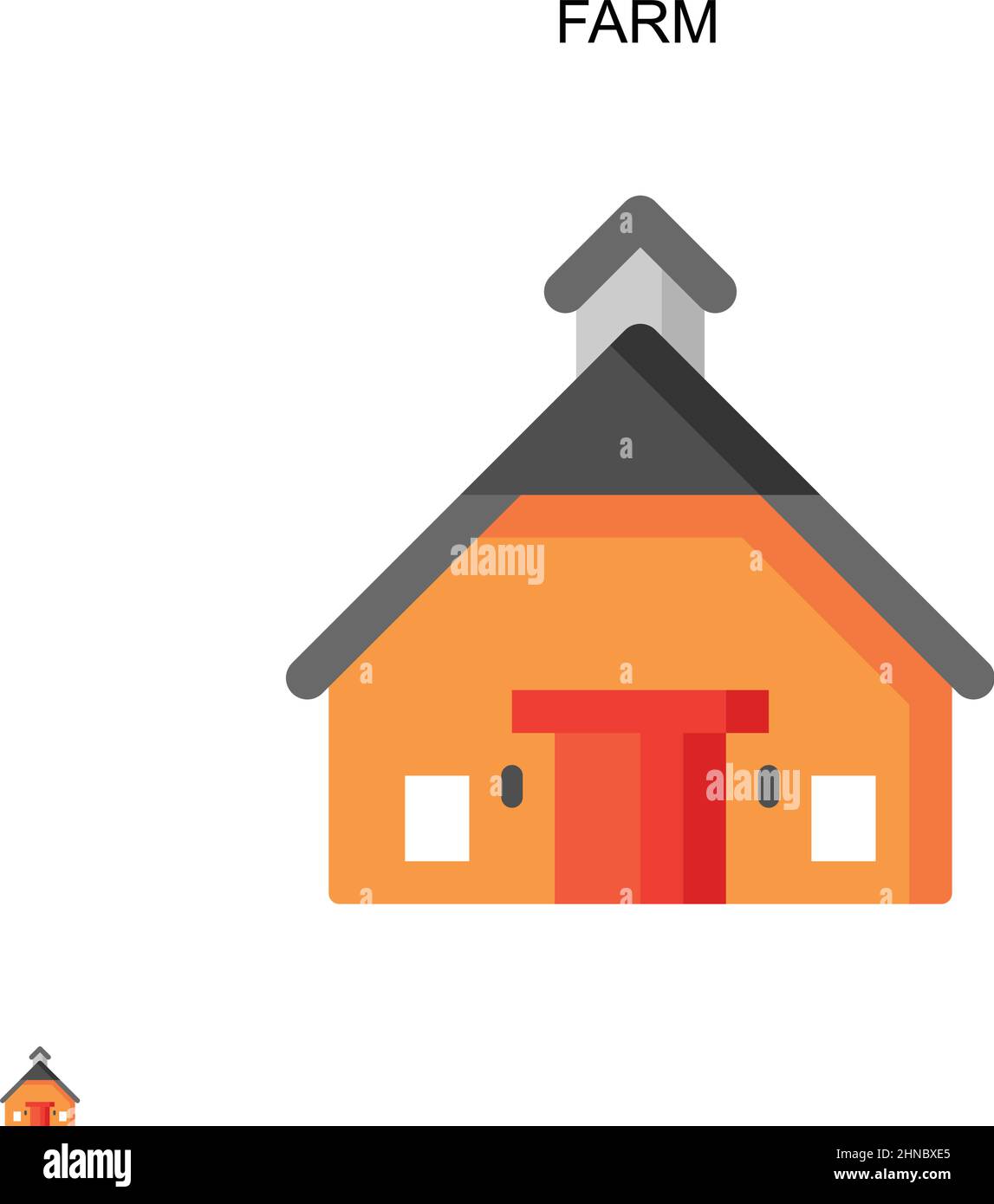 Farm Simple vector icon. Illustration symbol design template for web ...