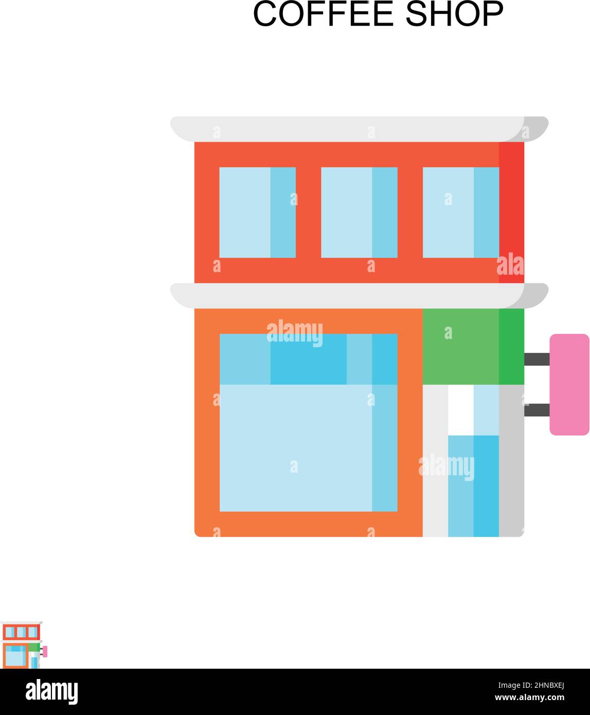 Coffee shop Simple vector icon. Illustration symbol design template for ...