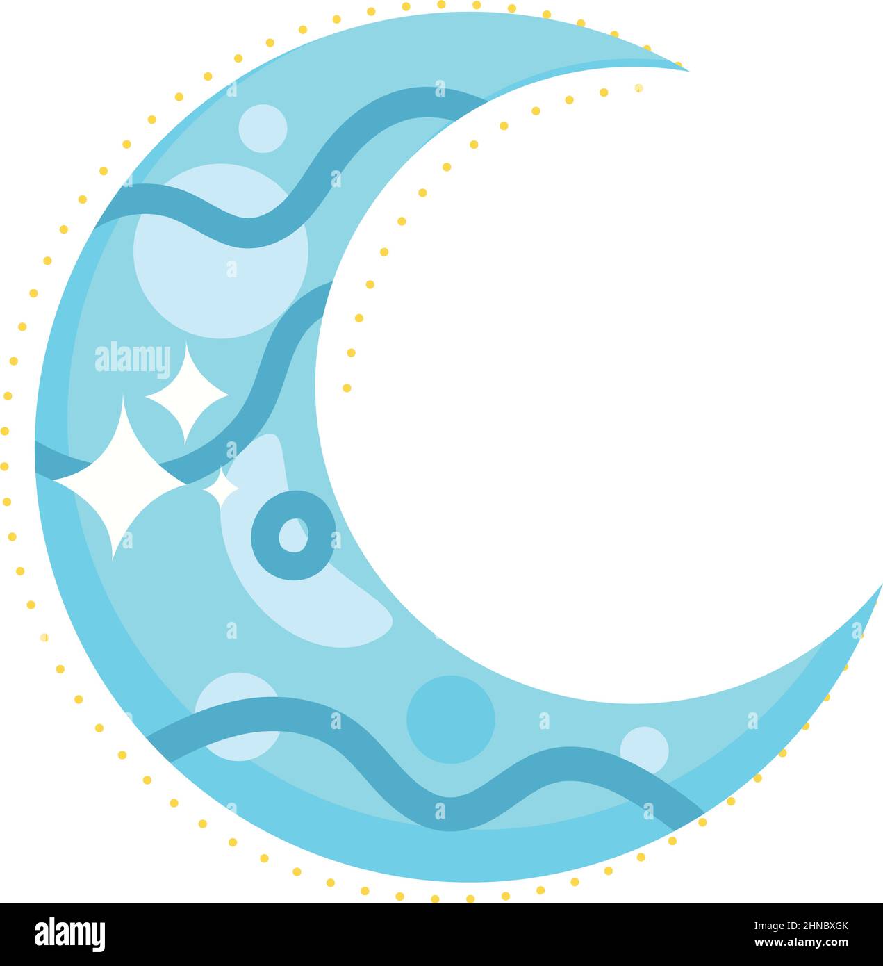 crescent moon space universe icon Stock Vector Image & Art - Alamy