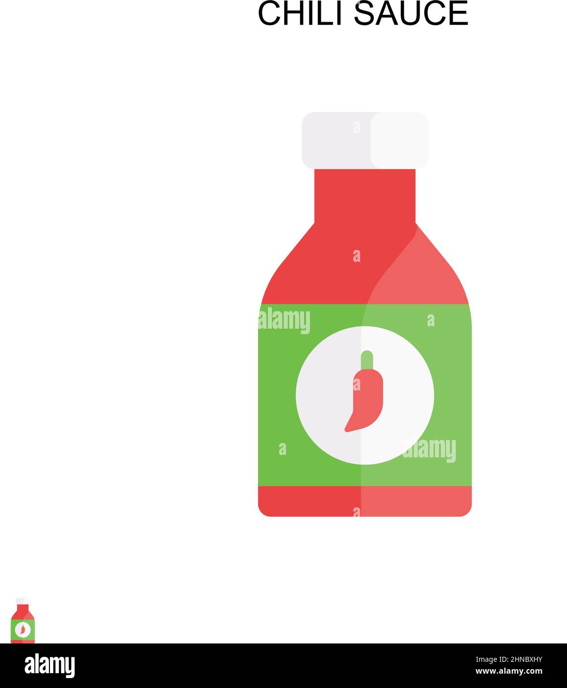Chili sauce Simple vector icon. Illustration symbol design template for ...