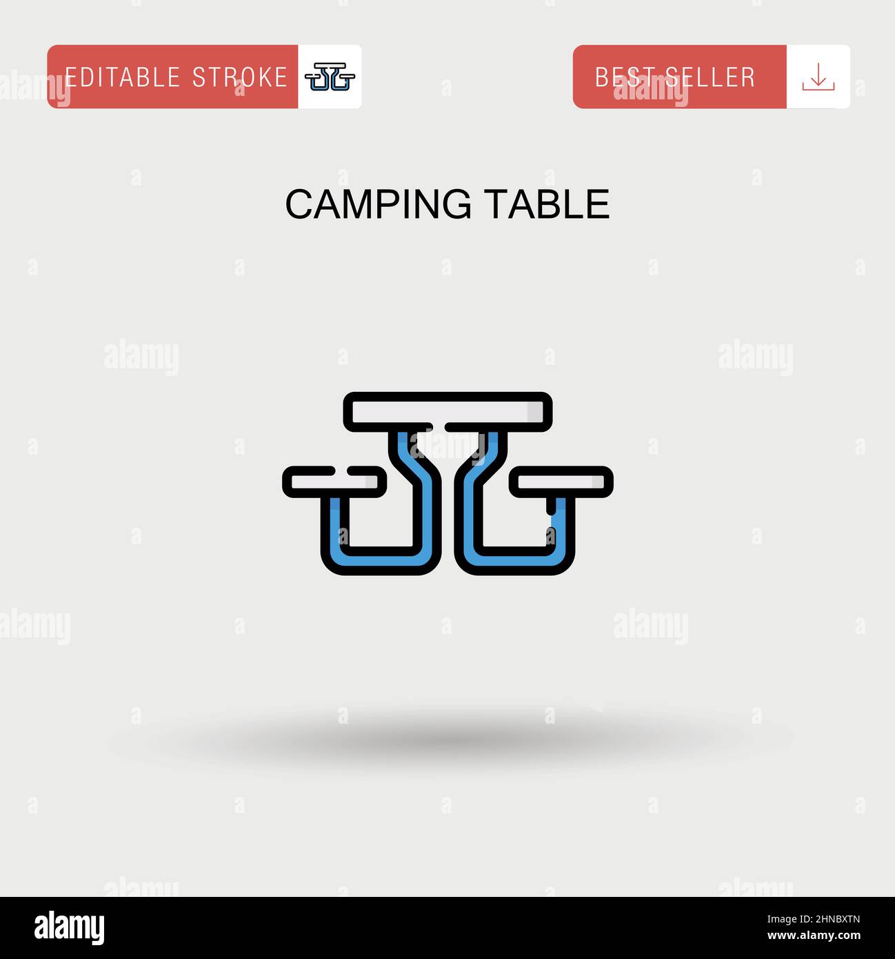 Camping table Simple vector icon Stock Vector Image & Art - Alamy