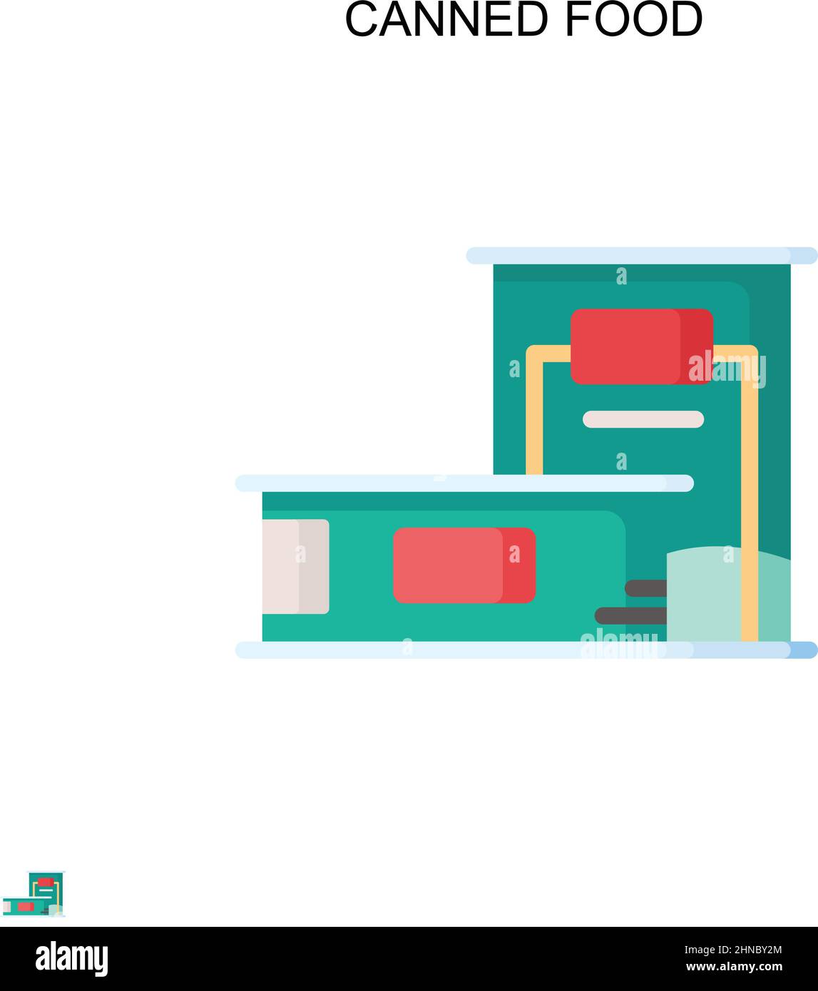 Canned food Simple vector icon. Illustration symbol design template for ...