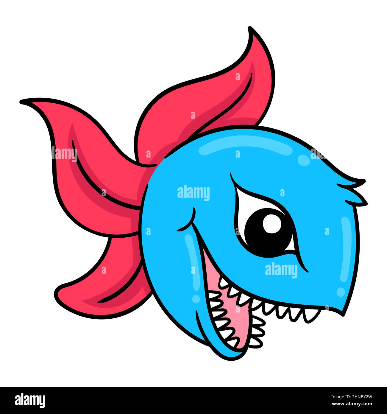 Sharp teeth cartoon hi-res stock photography and images - Alamy