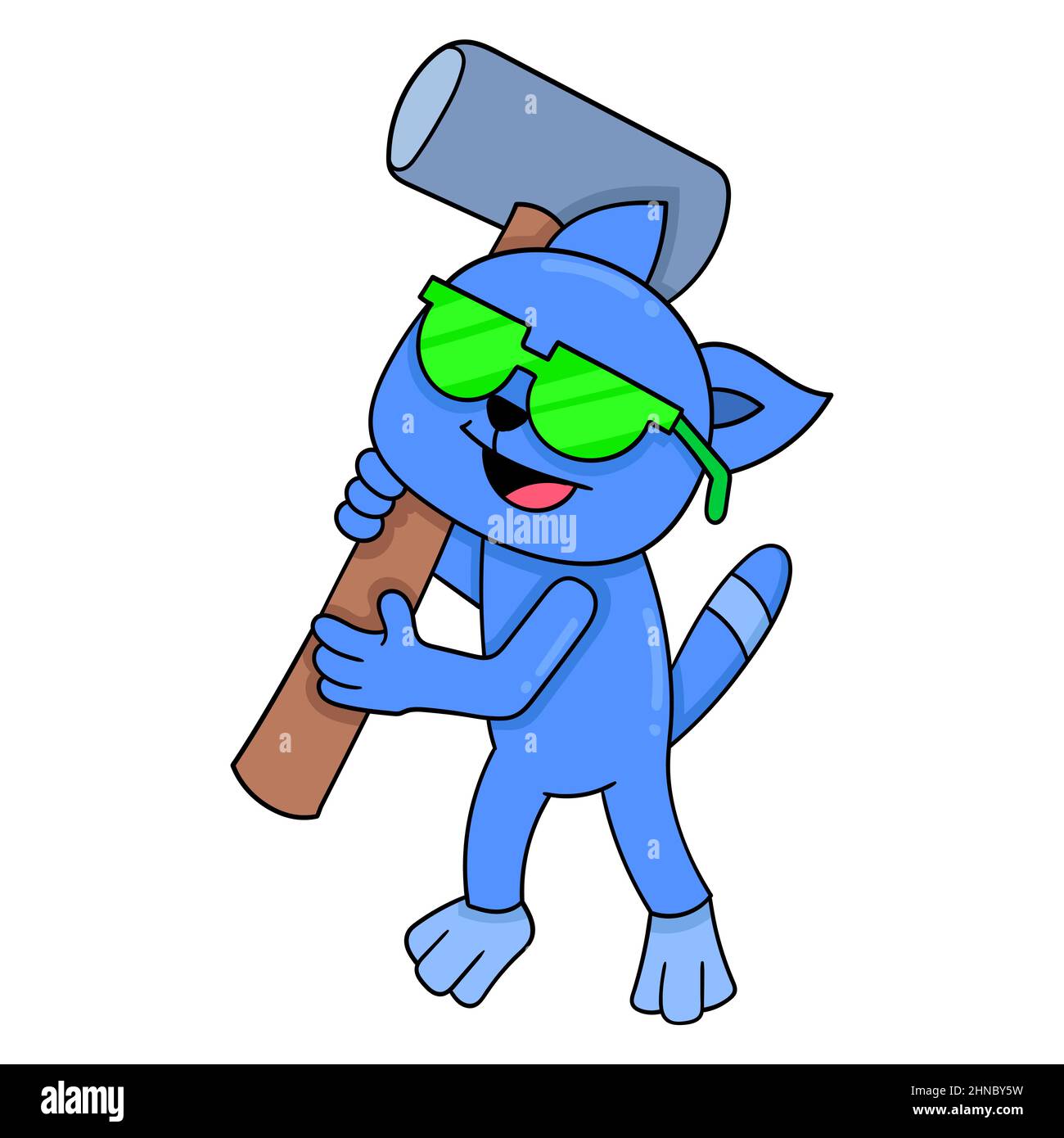 Cartoon character hammer hi-res stock photography and images - Alamy