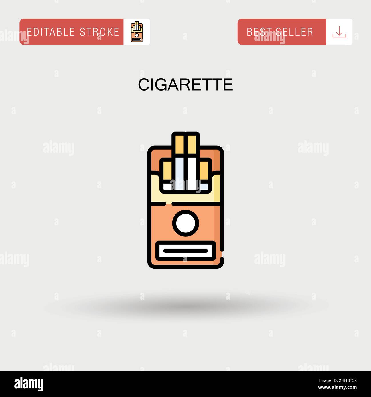 Cigarette Simple vector icon Stock Vector Image & Art - Alamy