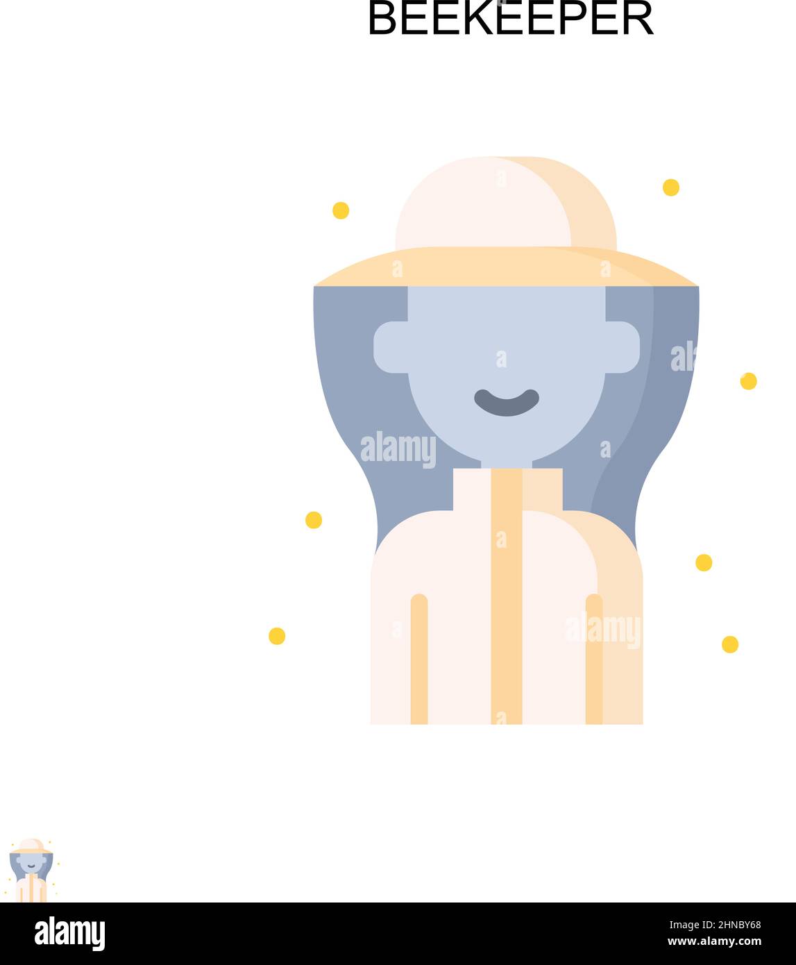 Beekeeper Simple vector icon. Illustration symbol design template for ...