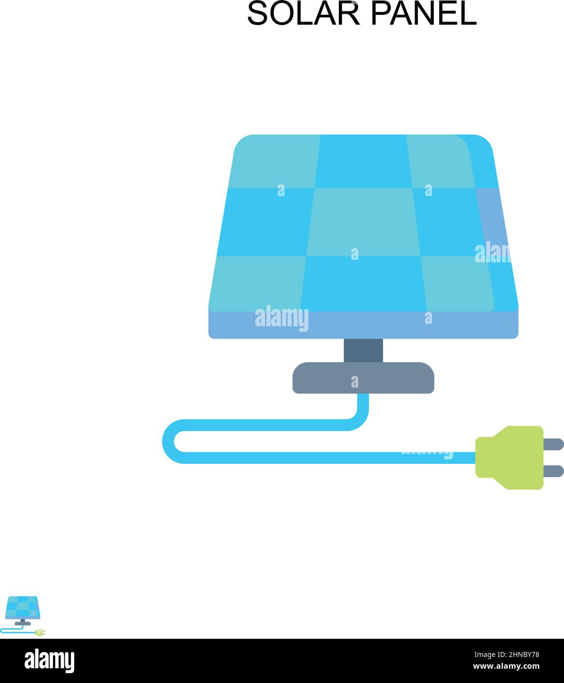Solar panel Simple vector icon. Illustration symbol design template for ...
