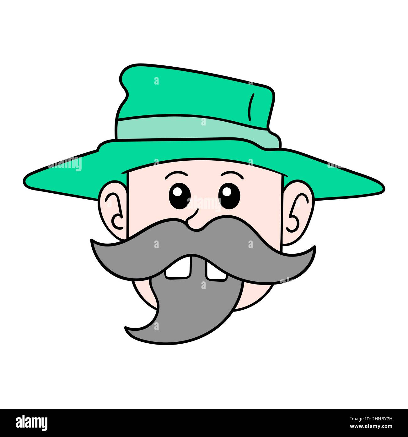 Hat wearing man design Cut Out Stock Images & Pictures - Alamy