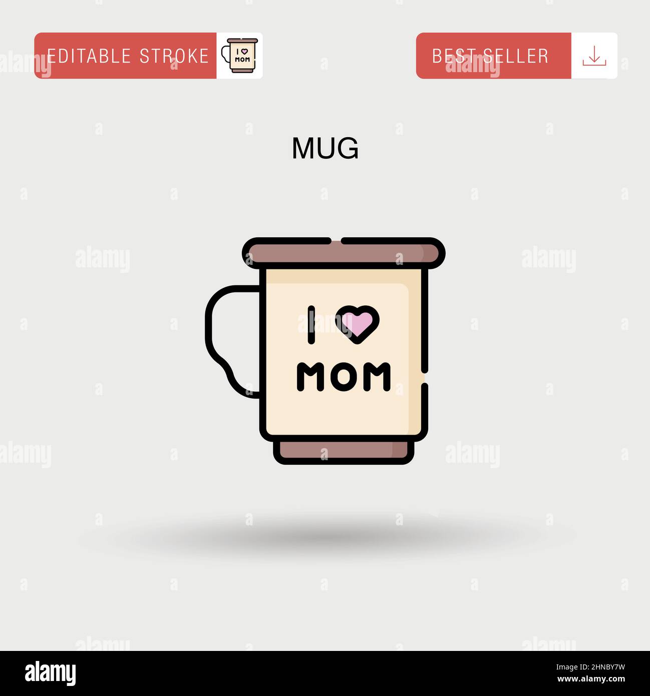 Mug with logo white background Stock Vector Images - Alamy