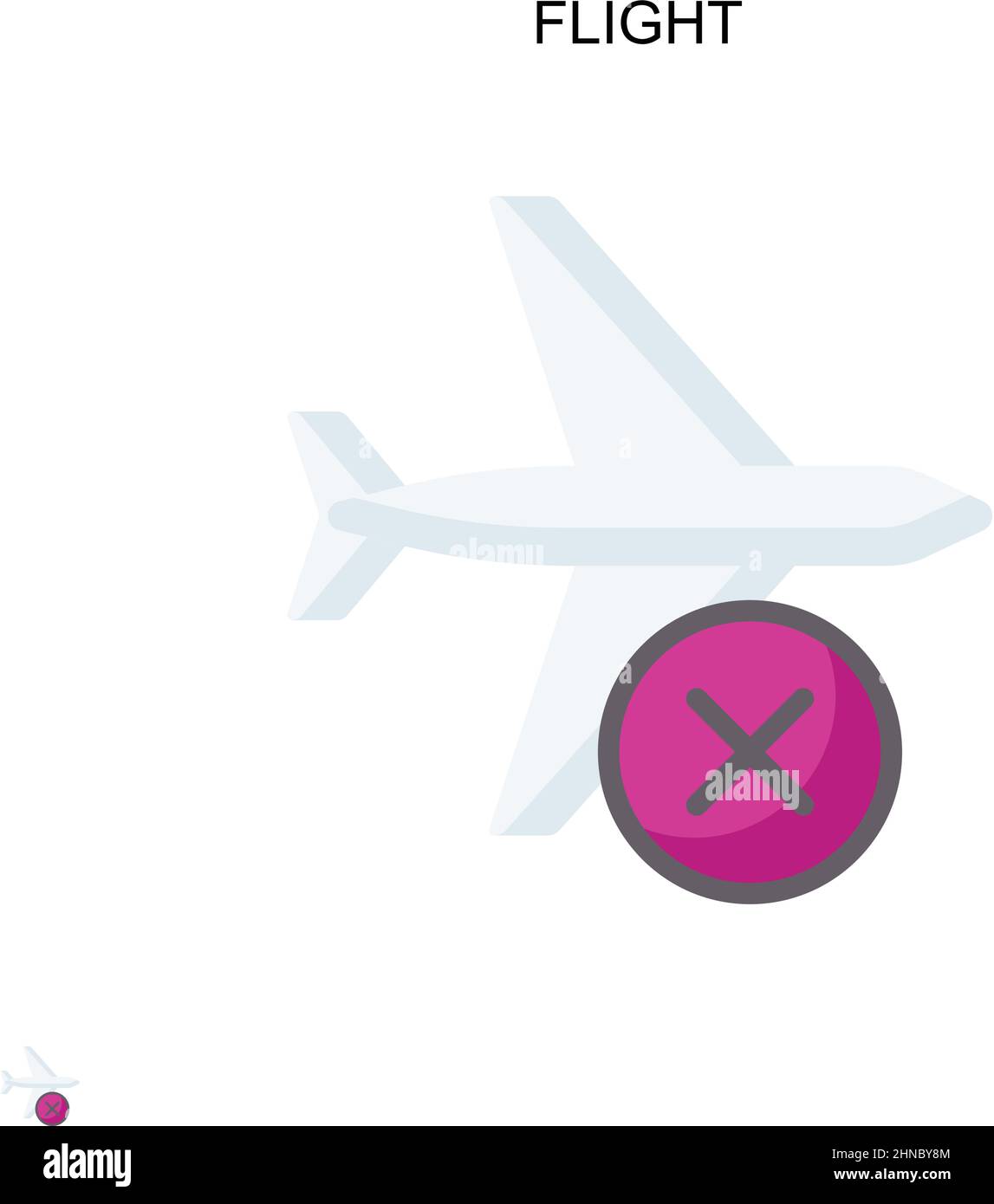Flight Simple vector icon. Illustration symbol design template for web ...