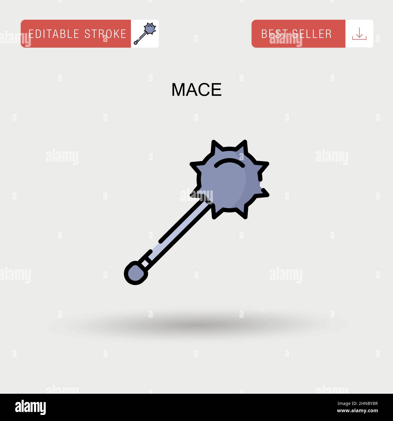 Mace Simple vector icon Stock Vector Image & Art - Alamy