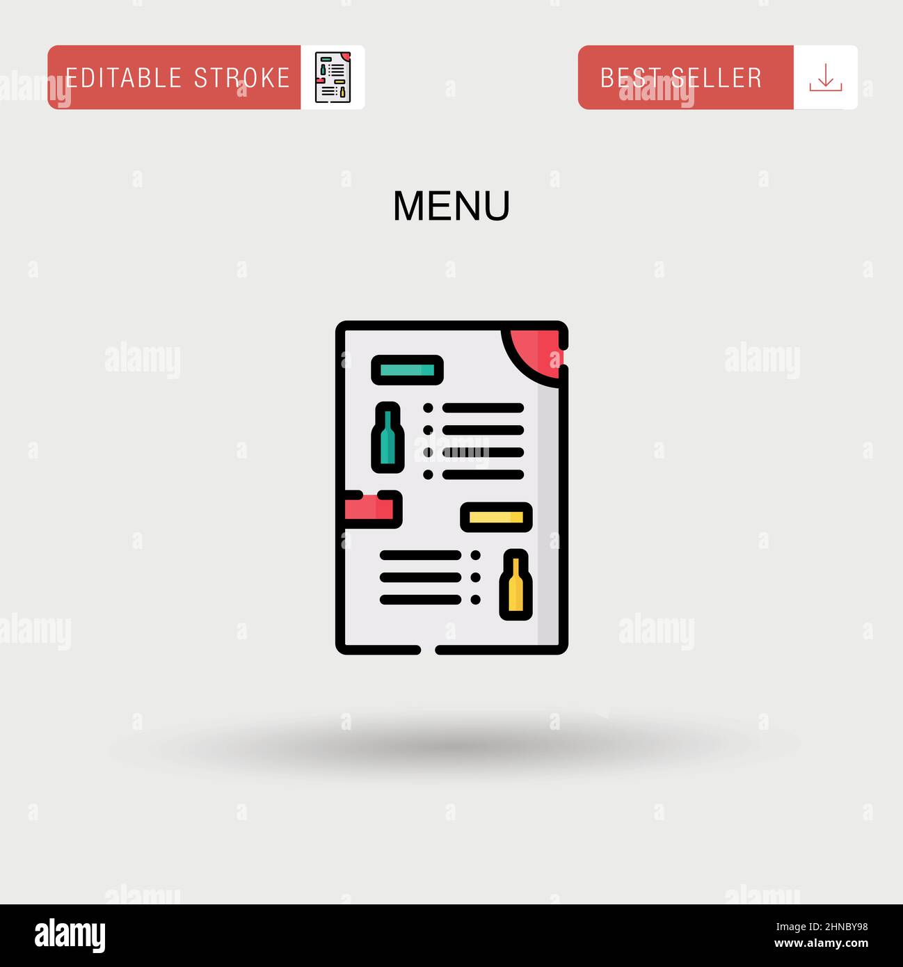 Menu Simple vector icon Stock Vector Image & Art - Alamy