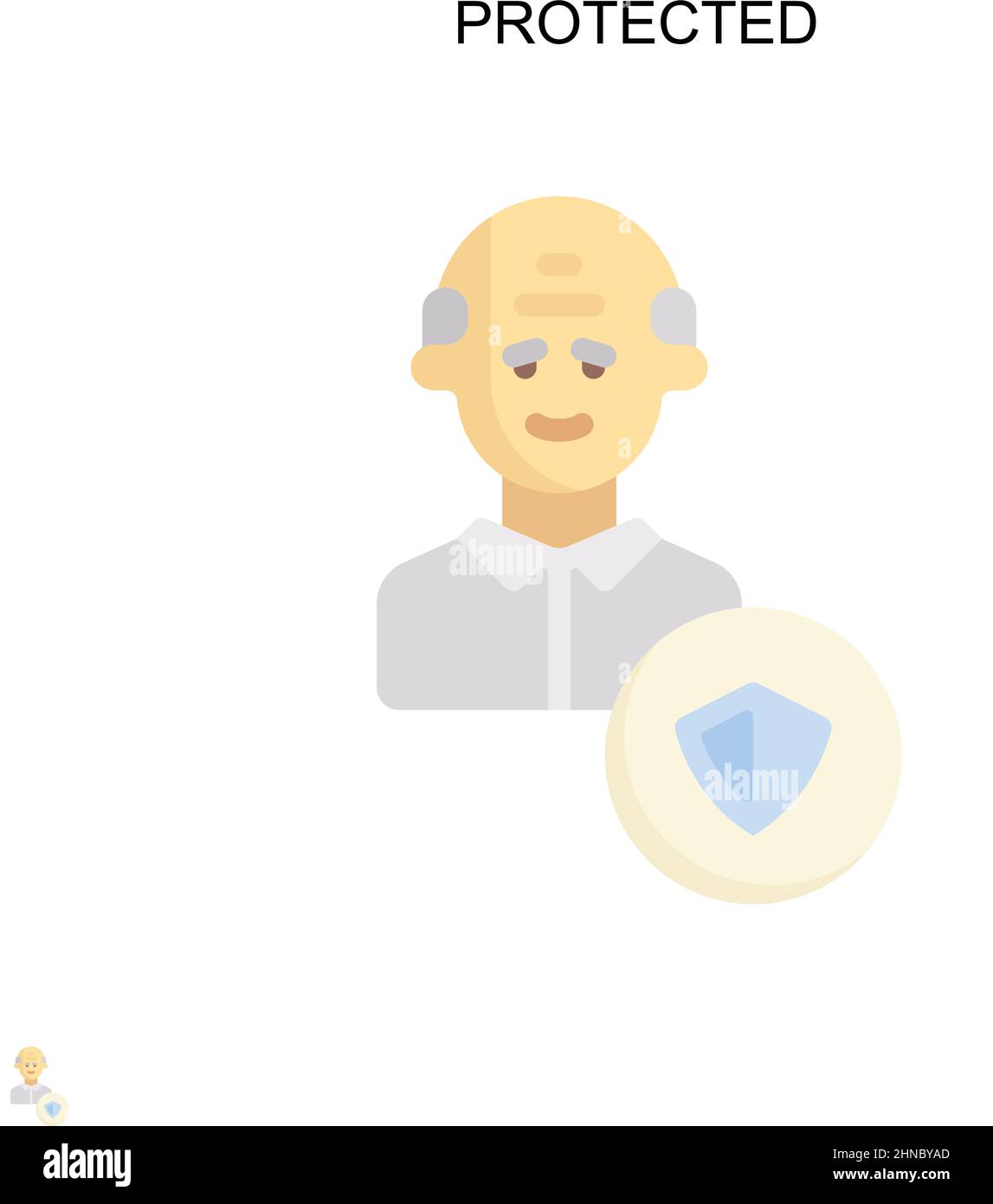 Protected Simple vector icon. Illustration symbol design template for ...
