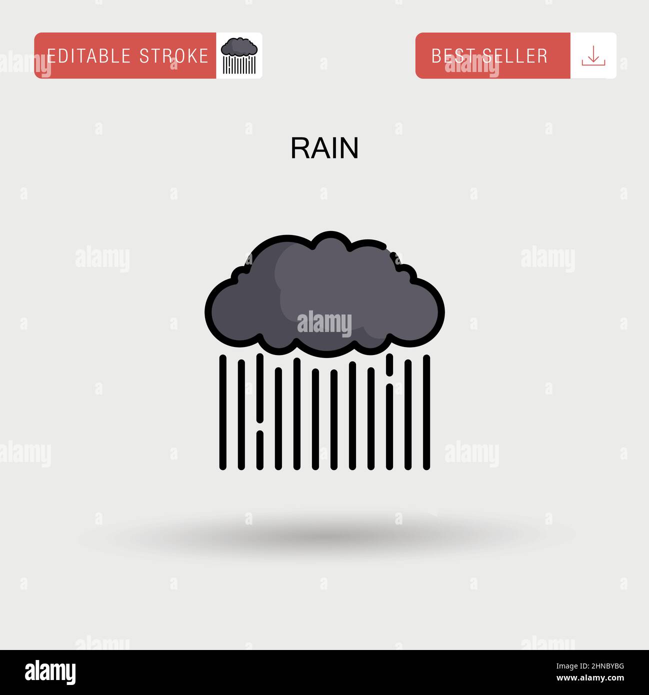 Rain Simple vector icon Stock Vector Image & Art - Alamy