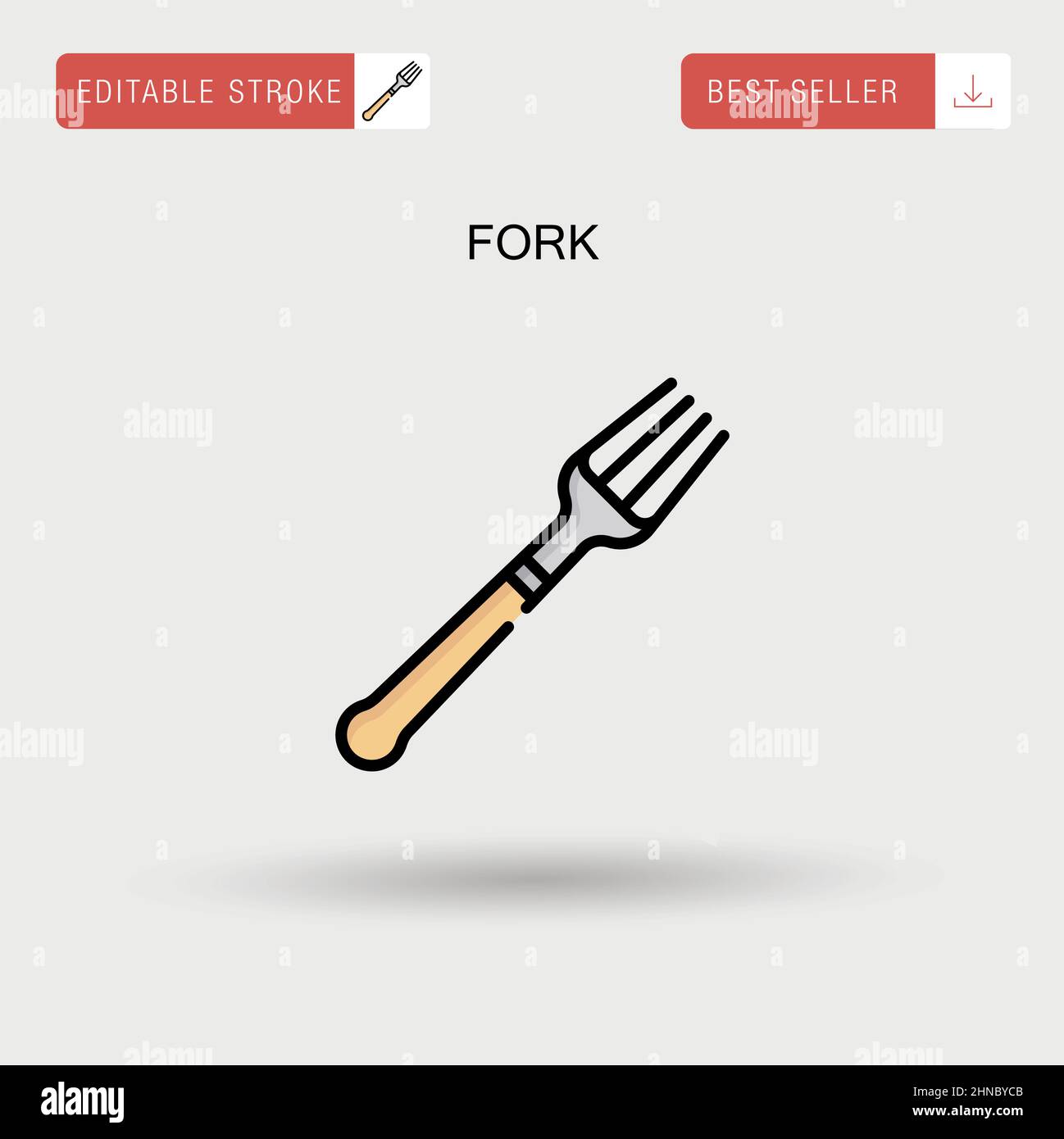 Fork Simple vector icon Stock Vector Image & Art - Alamy