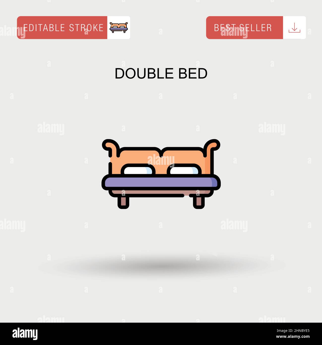 Double bed duvet empty Stock Vector Images - Alamy
