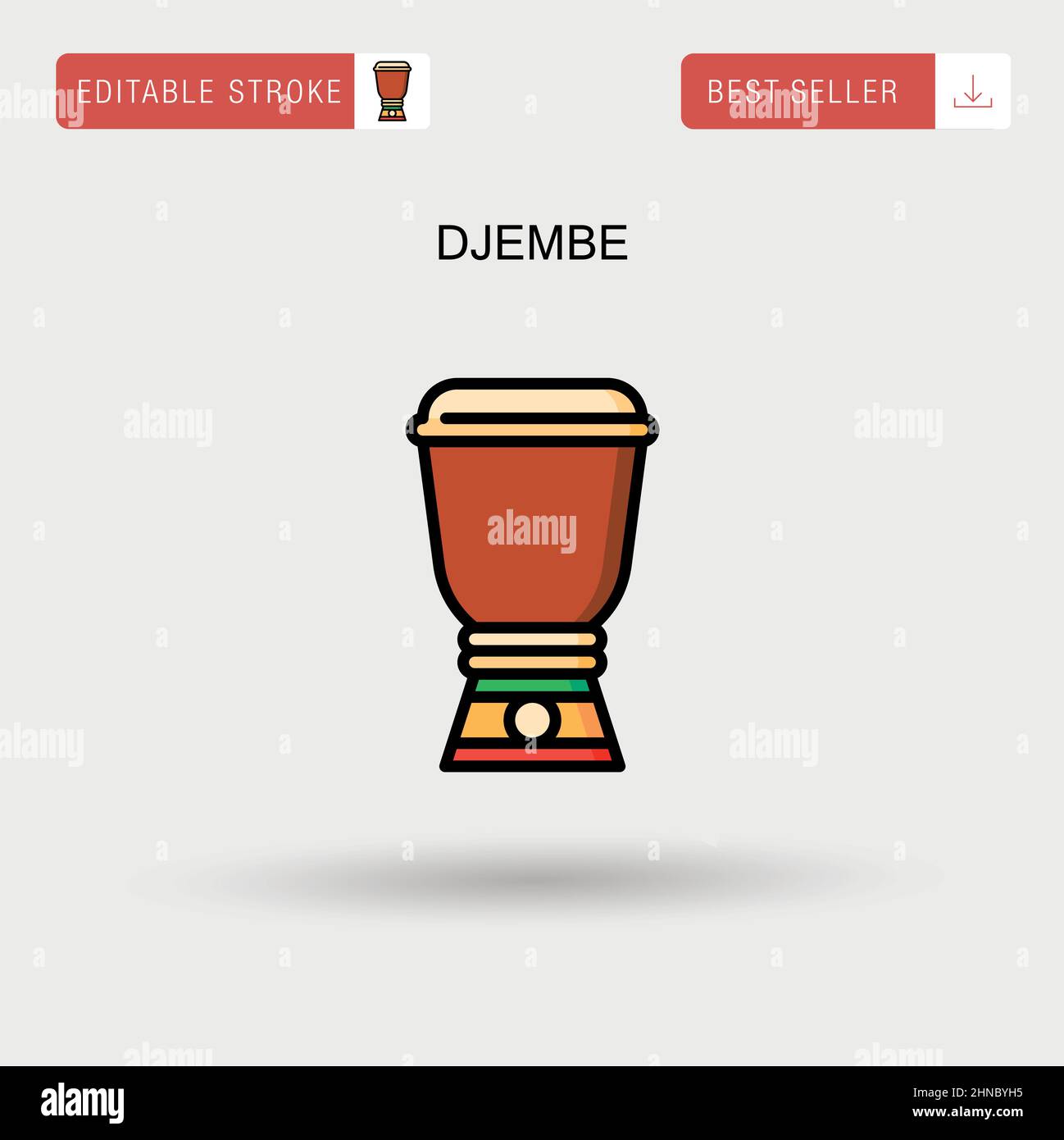 Djembe africa Stock Vector Images - Alamy