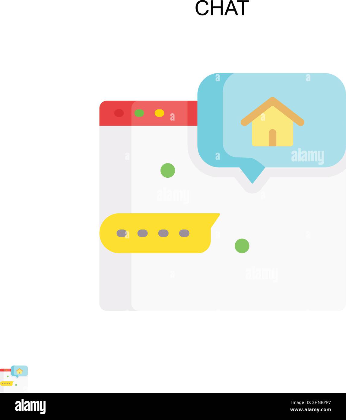 Chat Simple vector icon. Illustration symbol design template for web ...